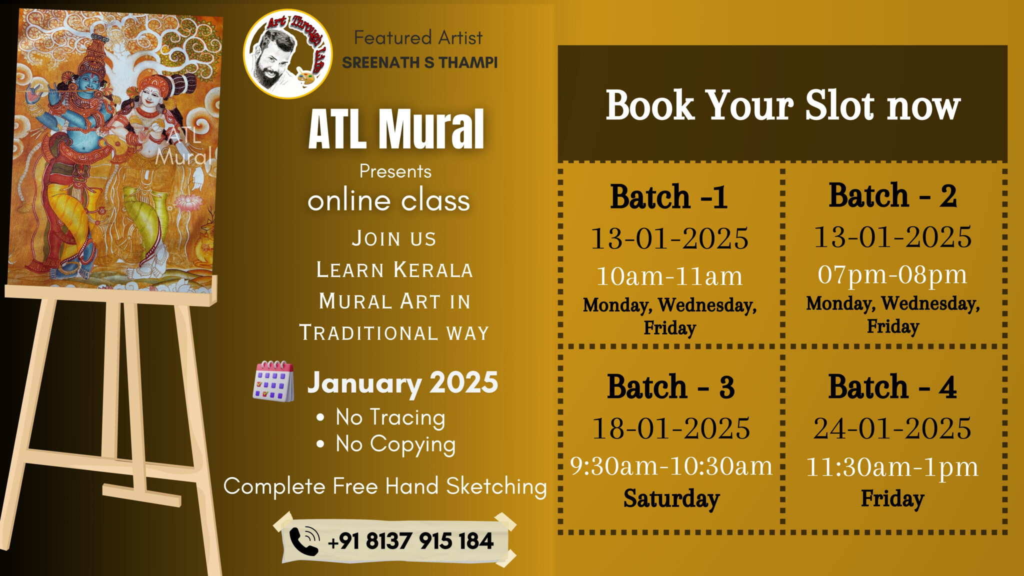 Use keywords like Mural Artist in Kerala , Kerala Traditional Murals